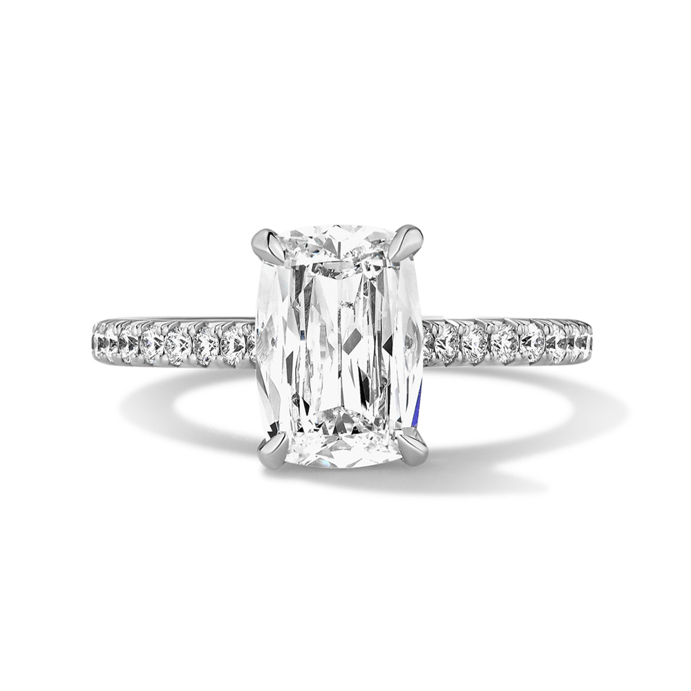 Classic Pave Hidden Halo Engagement Ring - AAG