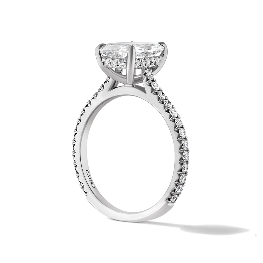 Classic Pave Hidden Halo Engagement Ring - AAG