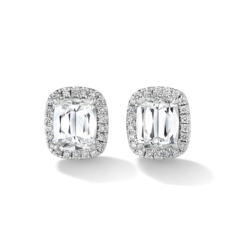 Diamond Drop Studs with Halo - FCS1-52