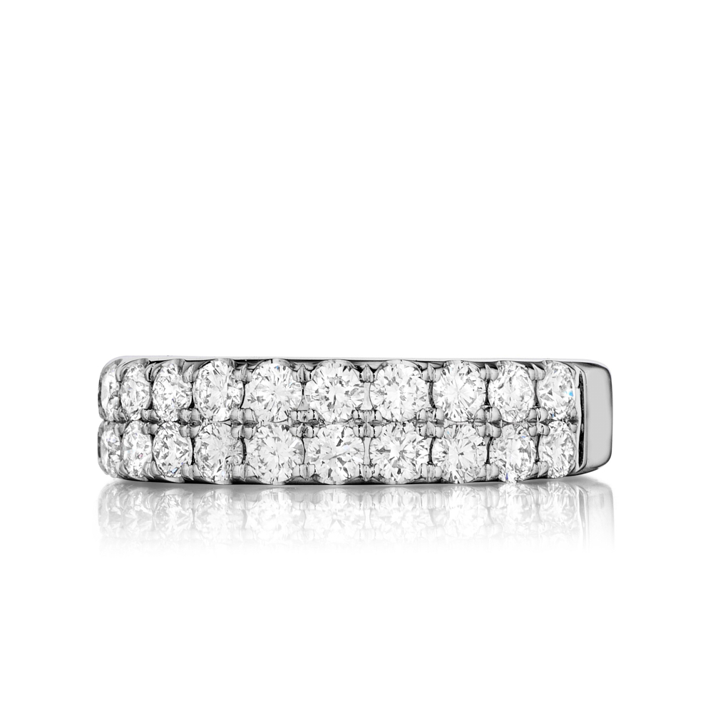 Double Row Pave Diamond Band - R17