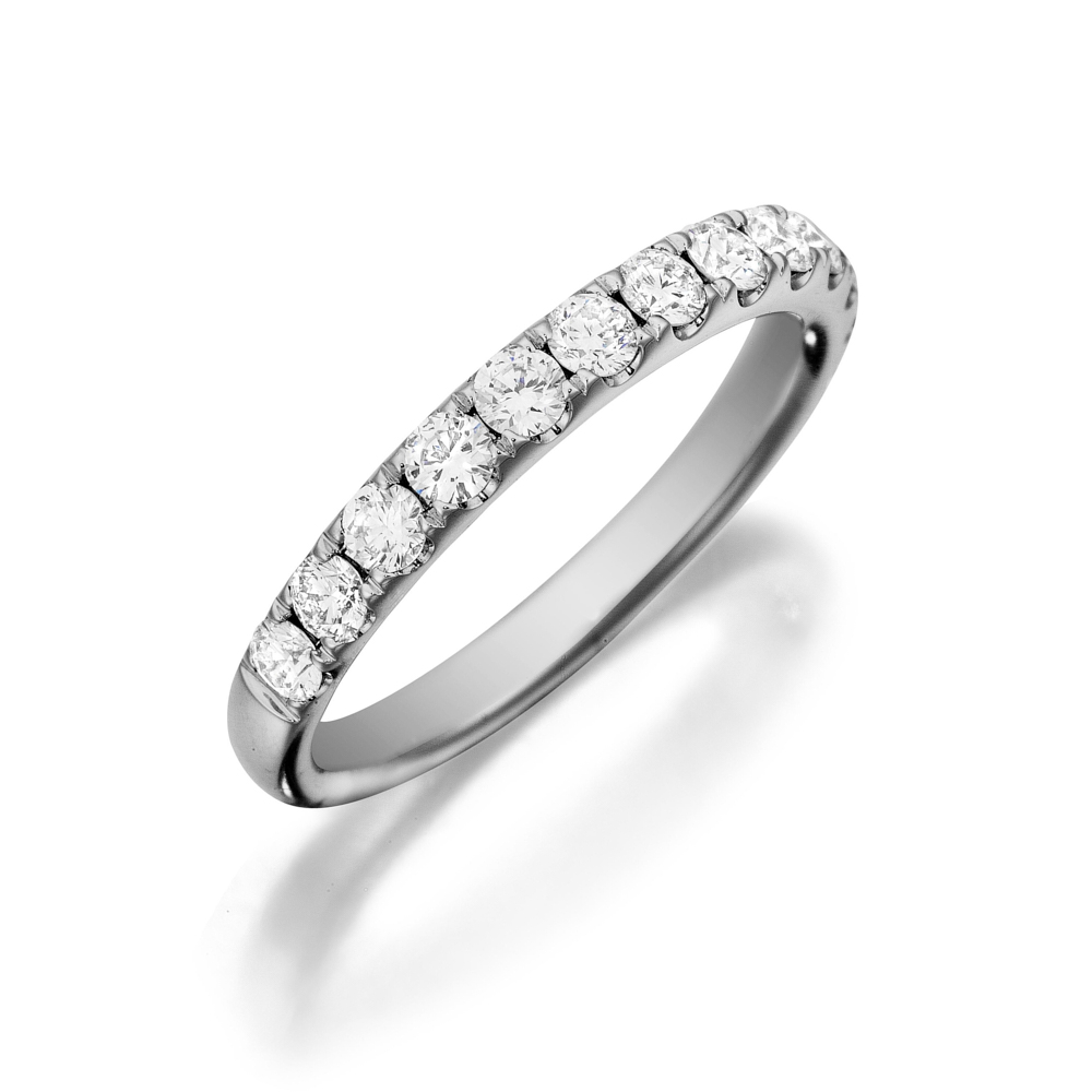 Classic Straight Line Pave Wedding Band - R2-1