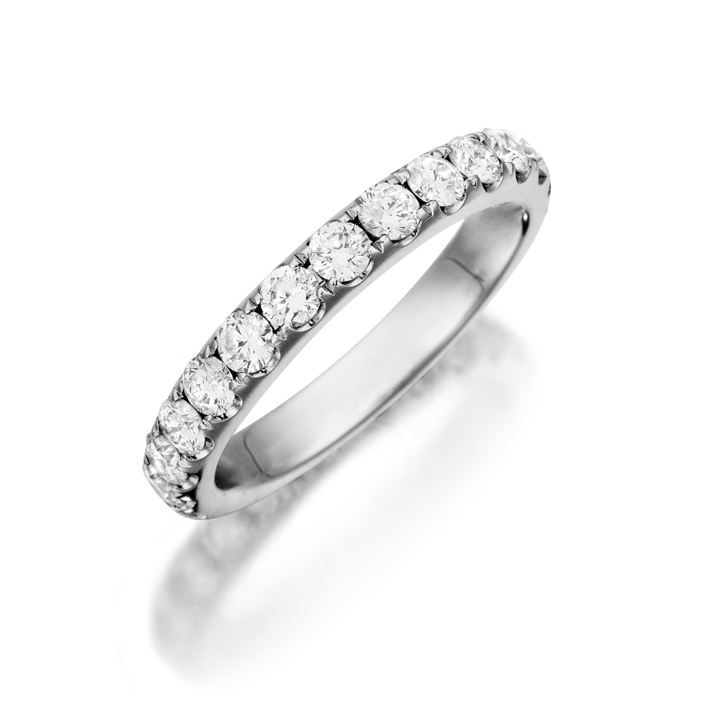 Classic Straight Line Pave Wedding Band - R2-1