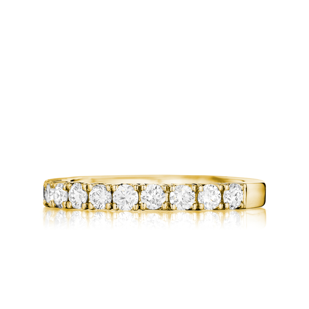 Classic Straight Line Pave Wedding Band - R2-1