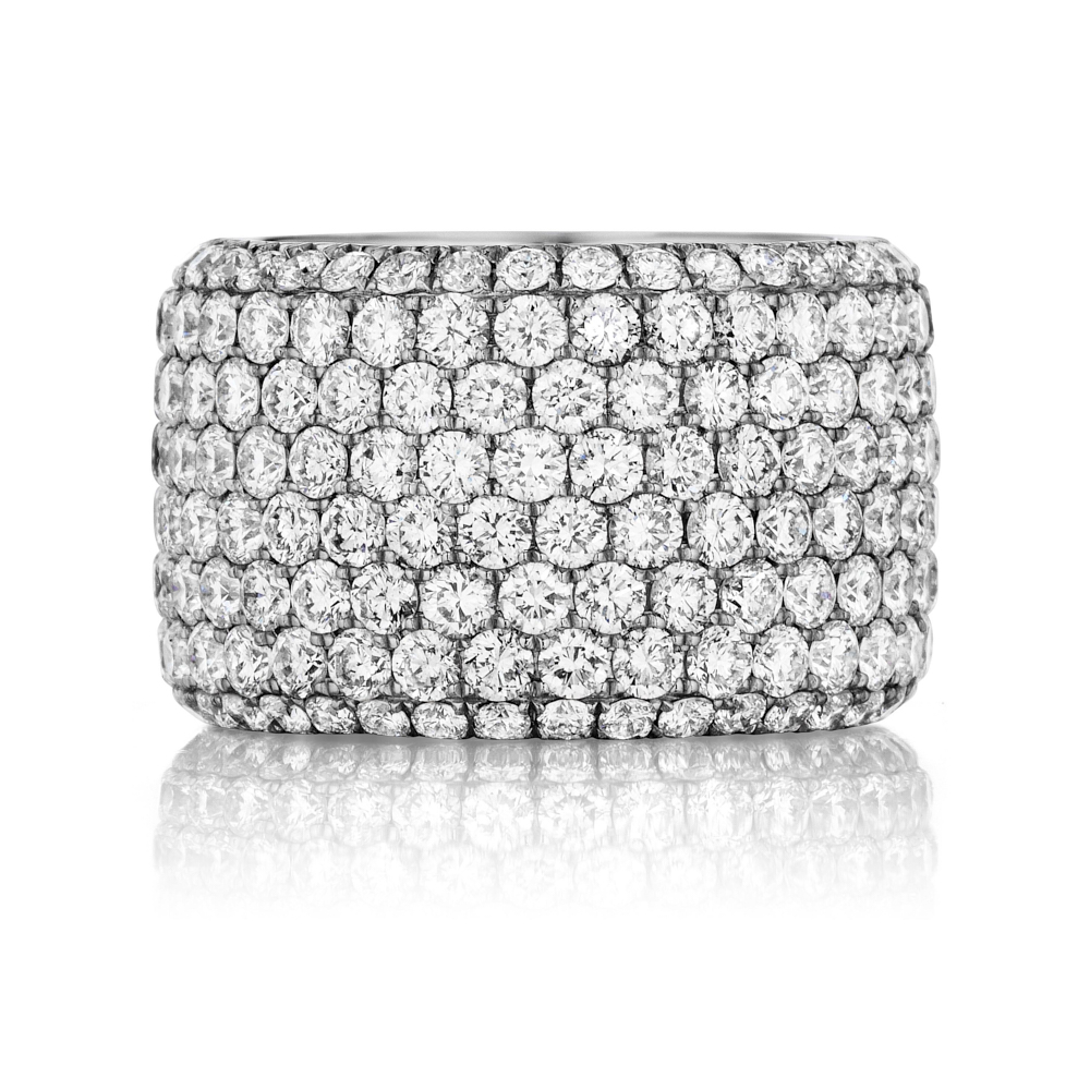 Bold Eight Row Diamond Band - R20