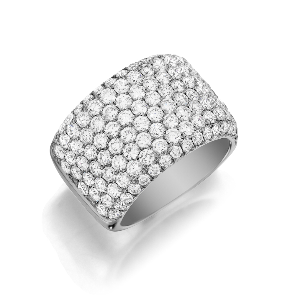 Bold Eight Row Diamond Band - R20